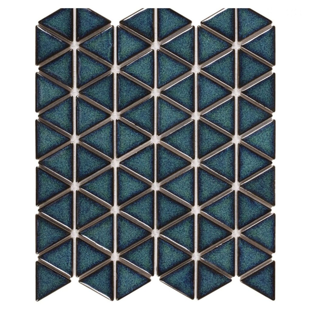 Geometry Teal Mosaic Tile - Love Mosaic