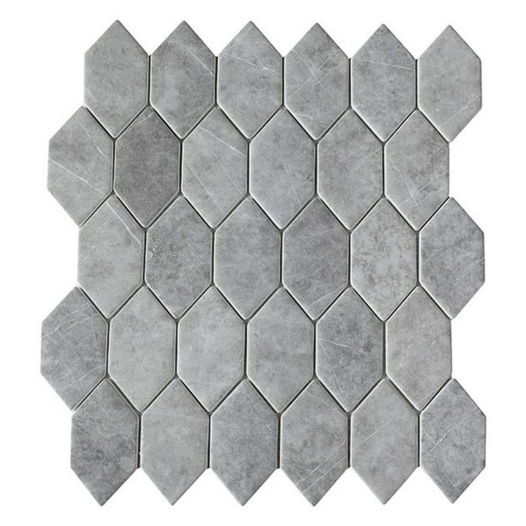 Hexagon Grey Mosaic Tile - Love Mosaic