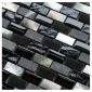 Pearl Nero Mosaic Tile - Love Mosaic