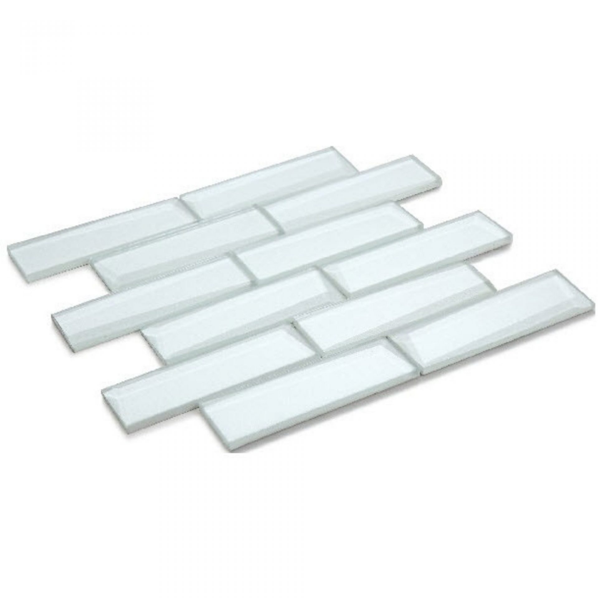 Rapids White Mosaic Tile - Love Mosaic