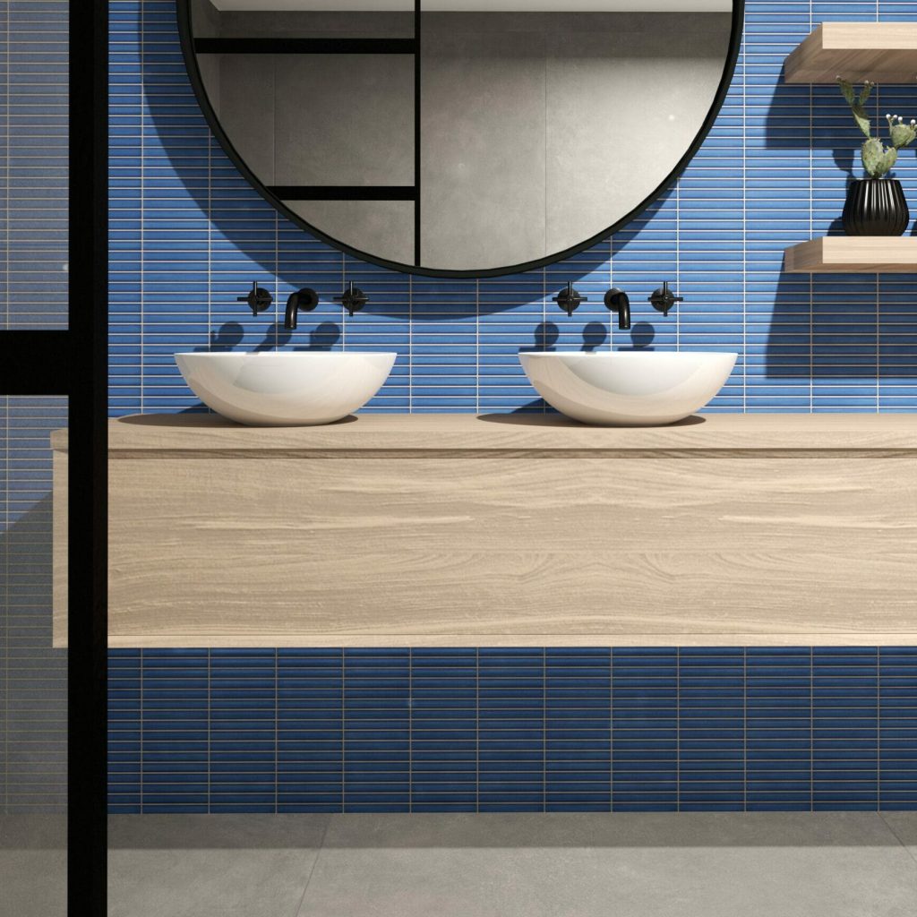 Kit Kat Jeans Blue Mosaic Tile - Love Mosaic