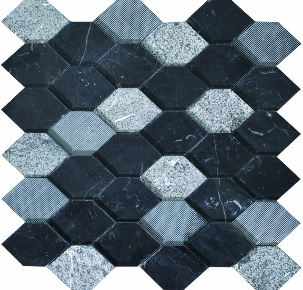 Original Style Delta Black Stone Mosaic - Love Mosaic