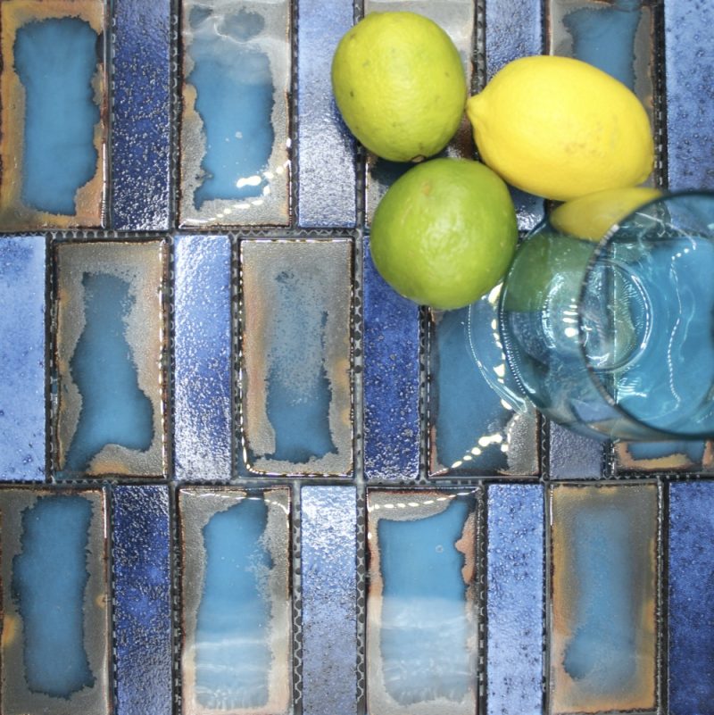 Sapporo Indigo Blue Mosaic Tile - Love Mosaic