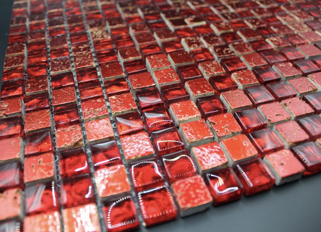 Original Style - Morij Red Glass & Ceramic mosaic - Love Mosaic