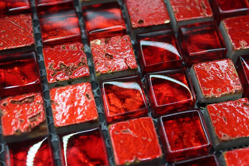 Original Style - Morij Red Glass & Ceramic mosaic - Love Mosaic