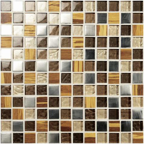Original Style Lombok Glass & Metal Mosaic Tile - Love Mosaic