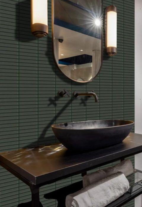 Kit Kat Olive Green Matt Mosaic - Love Mosaic