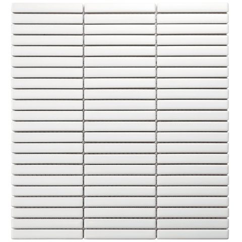 Kit Kat Mini White Mosaic Tile - Love Mosaic